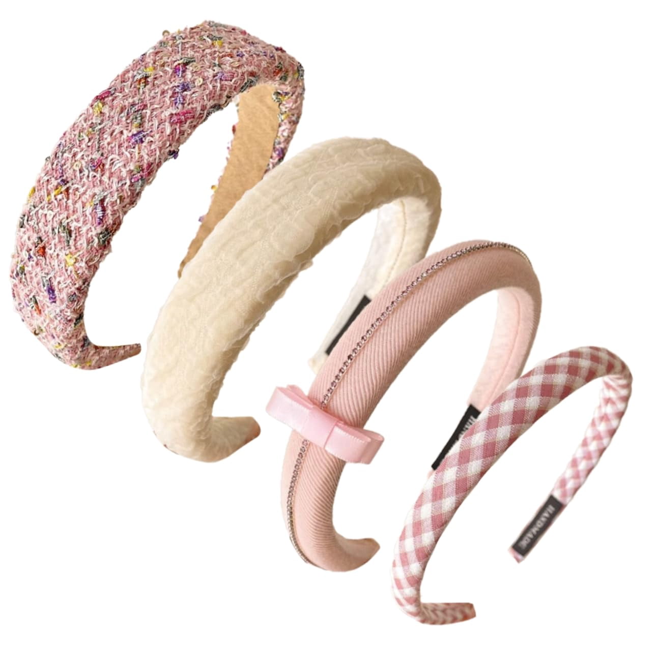 CoCoMangos Pink Headbands Sets for Women 4Pcs Cute Headband Versatile ...