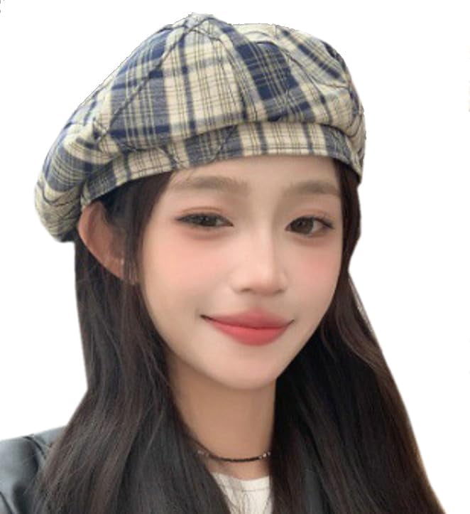 CoCoMangos Plaid Berets for Women Vintage Beret Hats for Women Fashion ...
