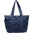 CoCoMangos Quilted Denim Tote Bag for Women,Large Capacity Y2k Casual ...