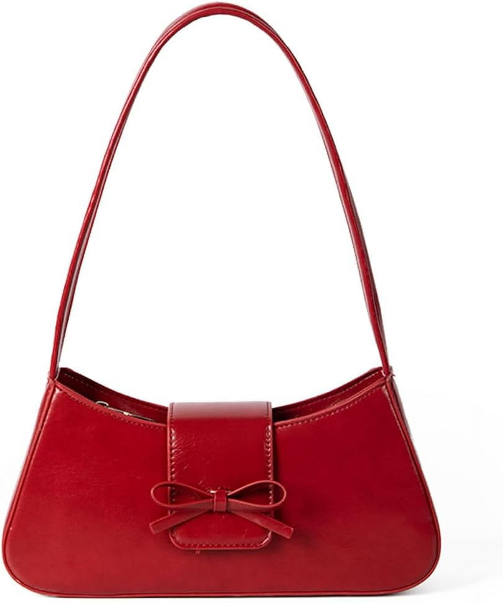 CoCoMangos Red Shoulder Bag Coquette Bow Purse for Women Y2k Hobo ...