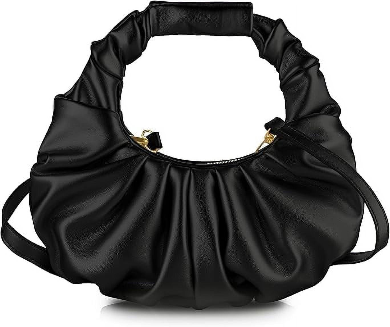 CoCoMangos Ruched Clutch Purse for Women Trendy Top Handle Handbag ...