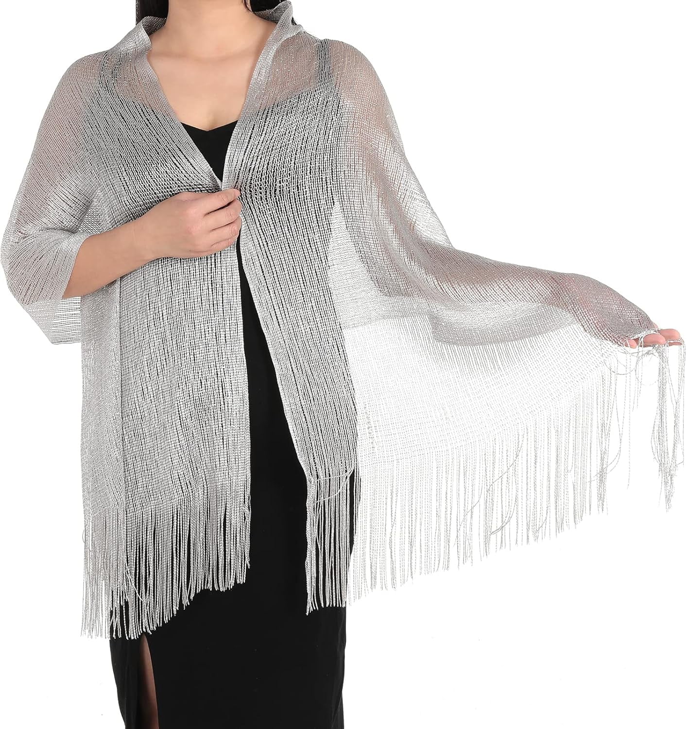 CoCoMangos Sparkling Metallic Shawls and Wraps for Evening Dresses ...