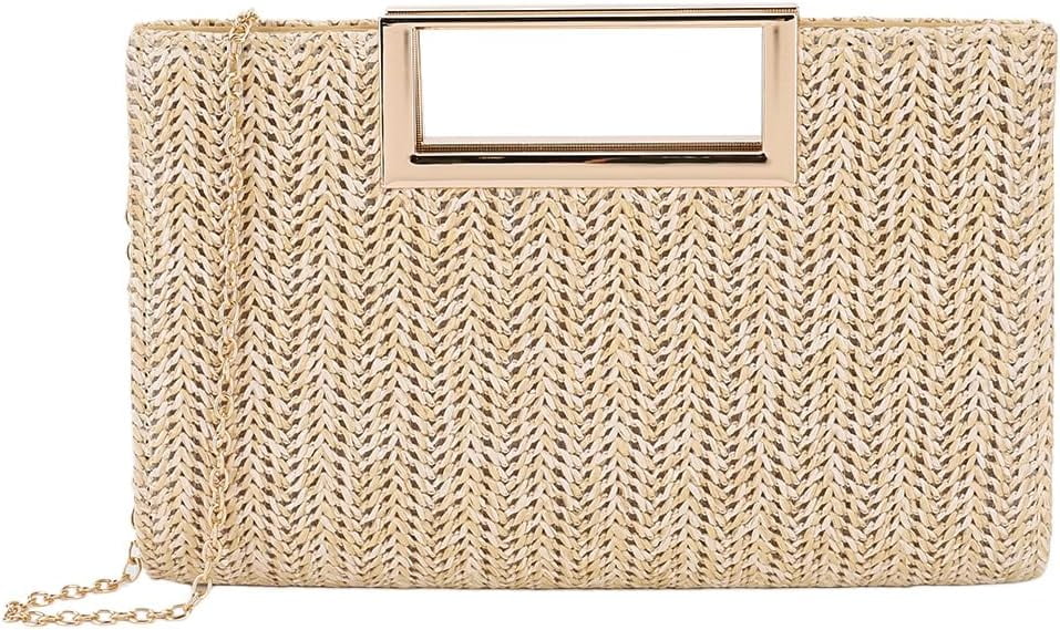 CoCoMangos Straw Clutch Purse for Women Crossbody Raffia Bag Woven ...