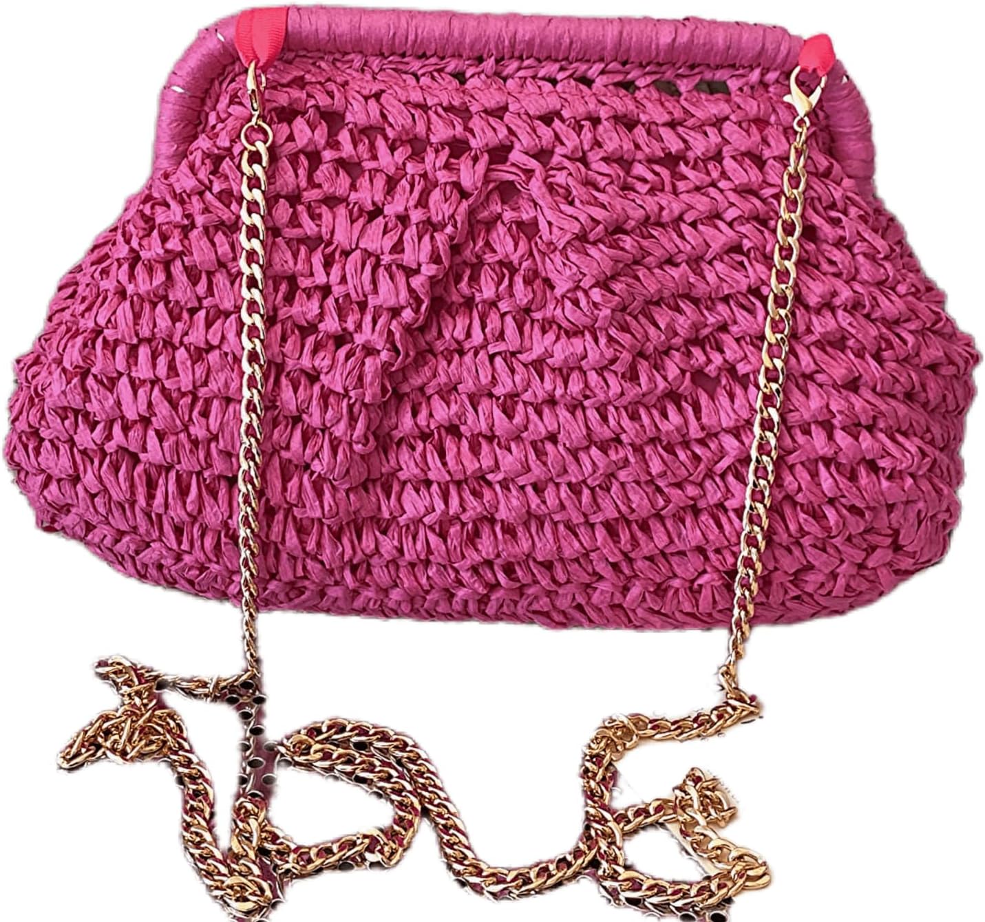CoCoMangos Straw Clutch Purse for Women Dumpling Pouch Chain Crossbody ...