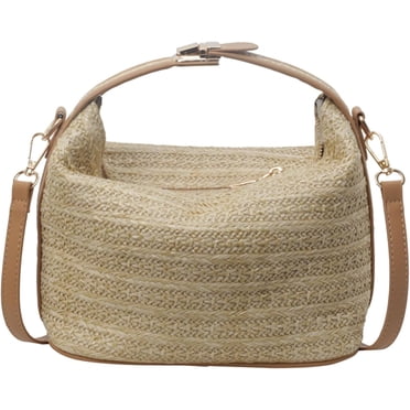 Women Straw Crossbody Clutch Purse Straw Shoulder Handbag Cloud ...