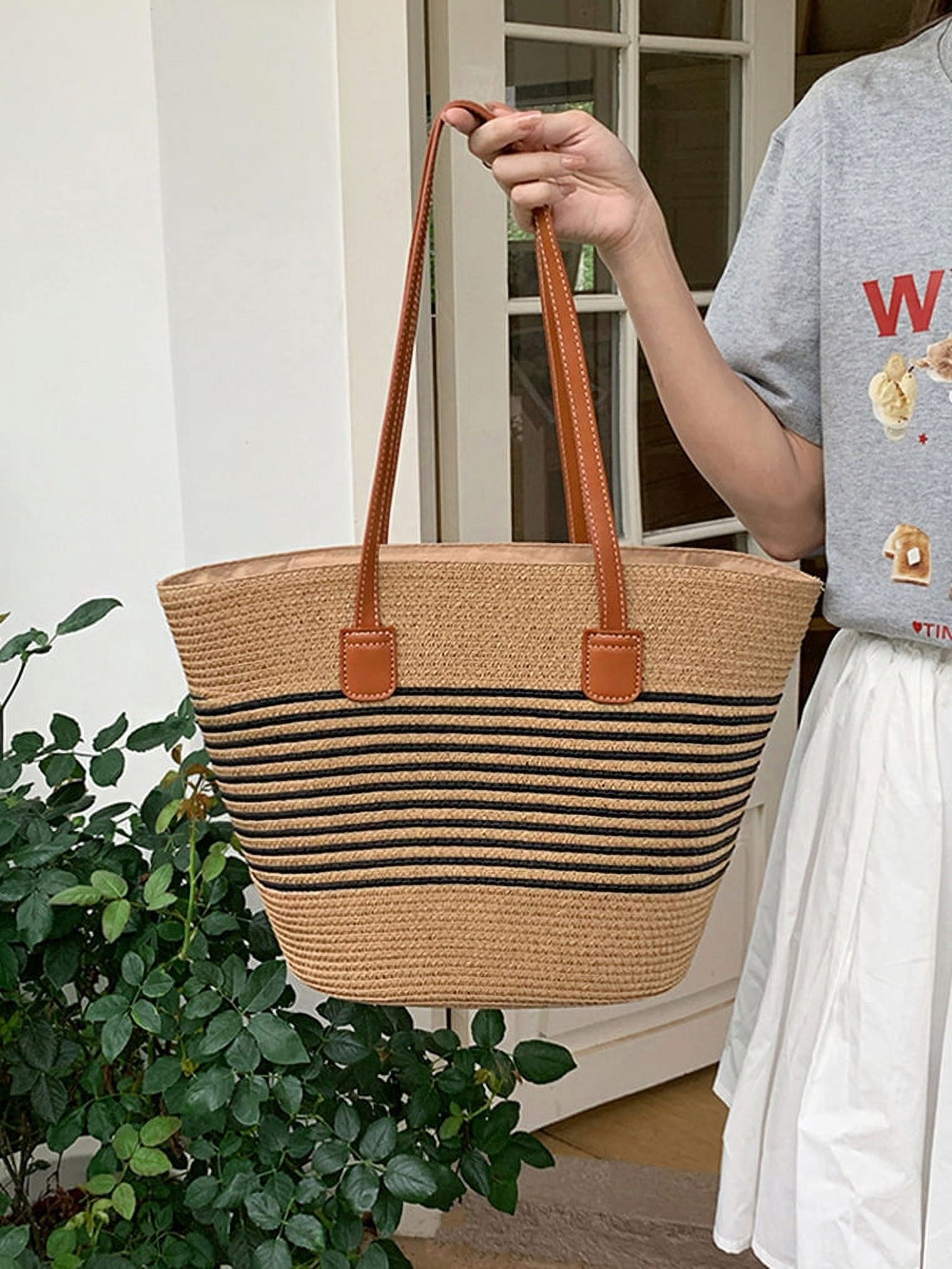CoCoMangos Weaving Bag Ms. New Summer Large -Capacity Beach Bags ...