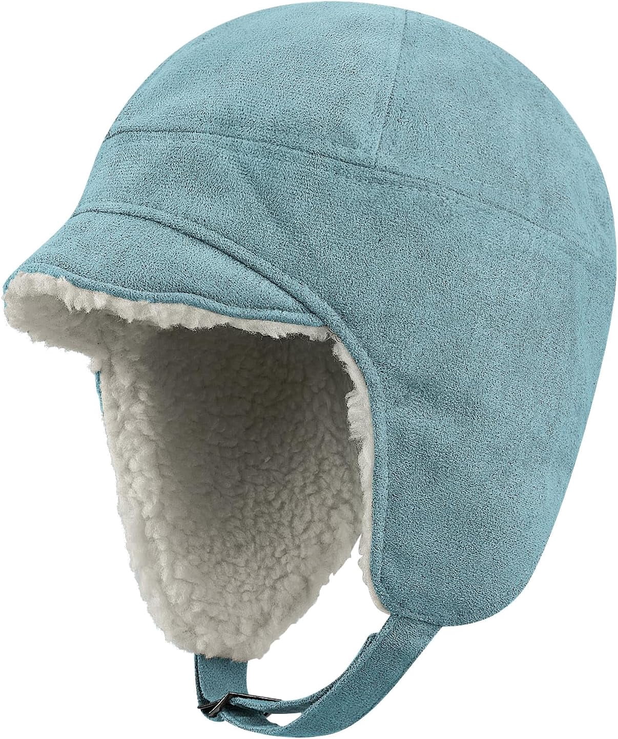 CoCoMangos Winter Hat with Soft Short Brim Russian Trapper Hat Winter ...