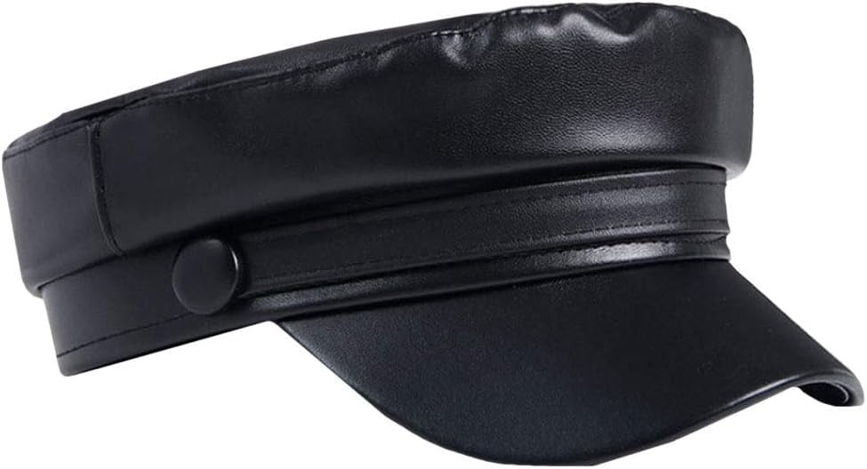 CoCoMangos Women Classic Vintage Newsboy Cap PU Leather Greek Sailor ...