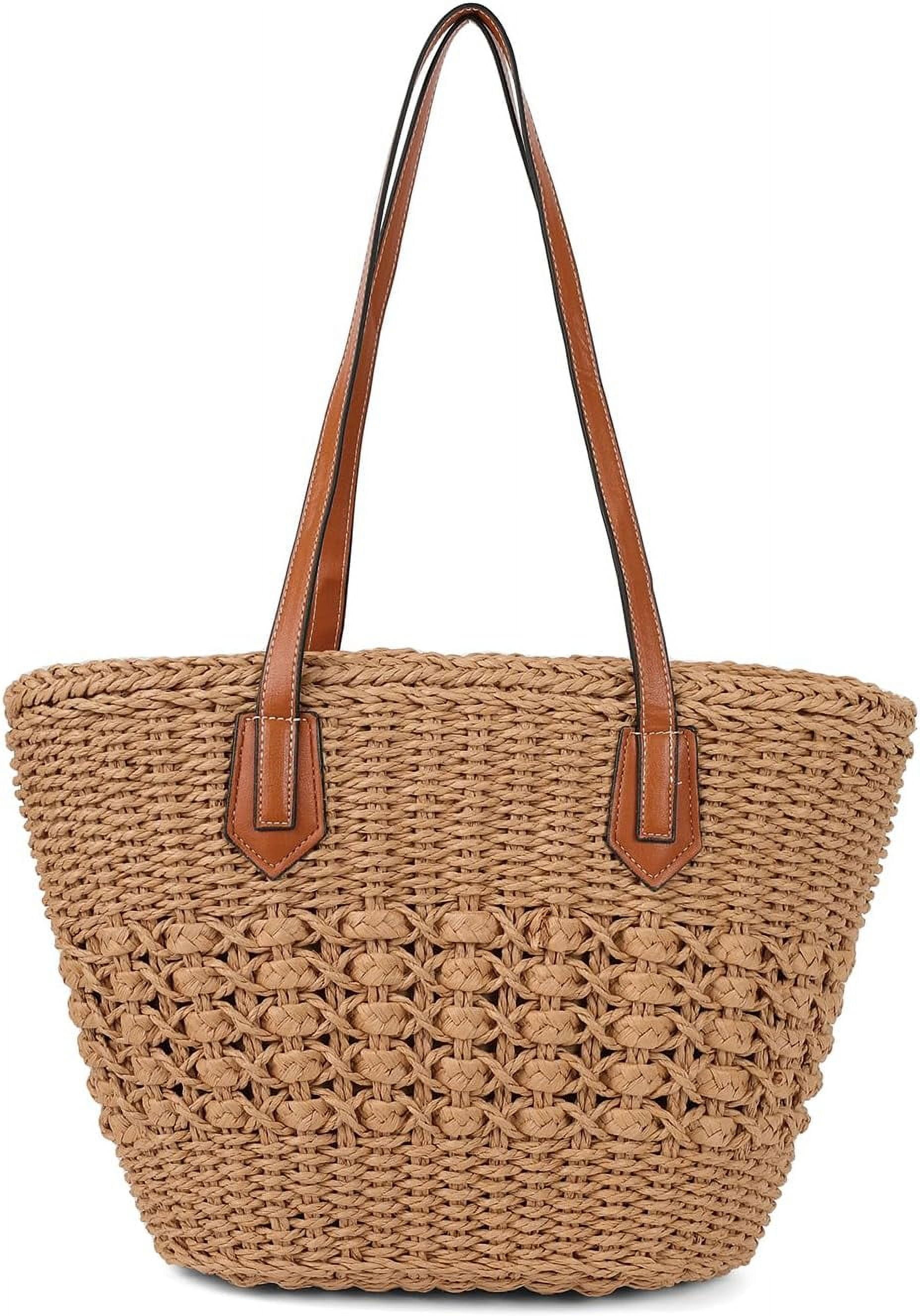CoCoMangos Women's Straw Shoulder Bag Large Rattan Woven Totes Summer ...