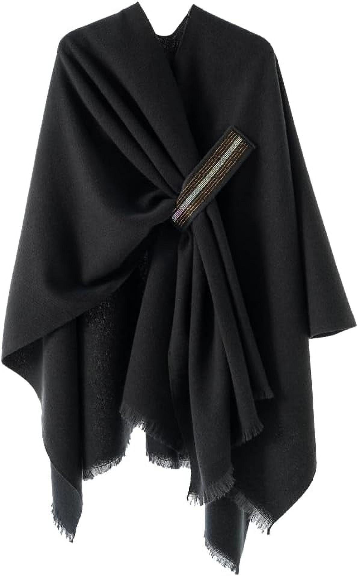 CoCoMangos Womens Pashmina Shawls and Wraps Cross Front Shawl Wraps for Women Knitted Poncho ...