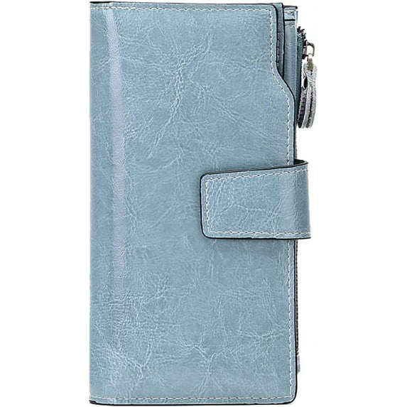 CoCoMangos Womens Wallet RFID Blocking Long Purse Genuine Leather ...