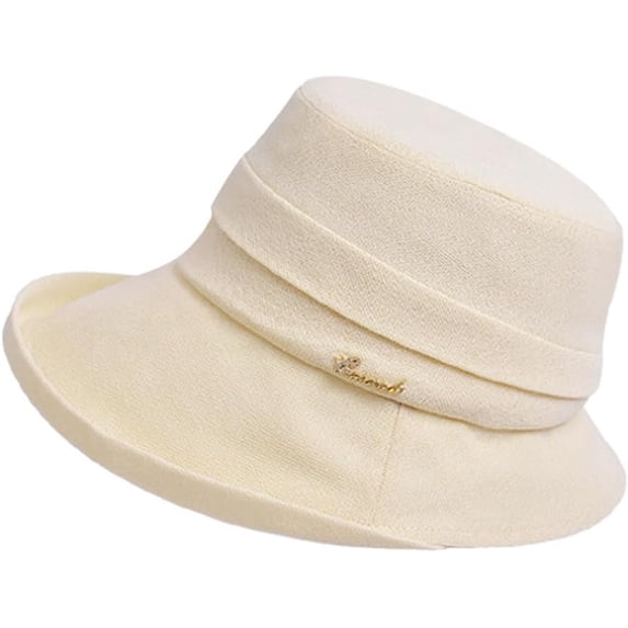CoCoMangos Womens Wide-Brim Linen Breathable Sun-Hat Travel Beach-Hat ...