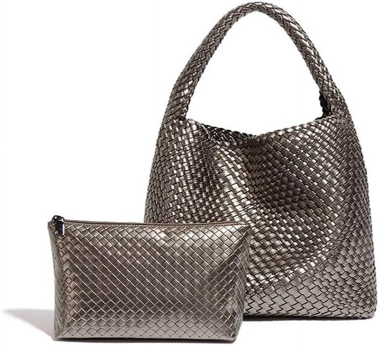 CoCoMangos Woven Leather Tote Bag for Women Woven Bag Top-handle ...