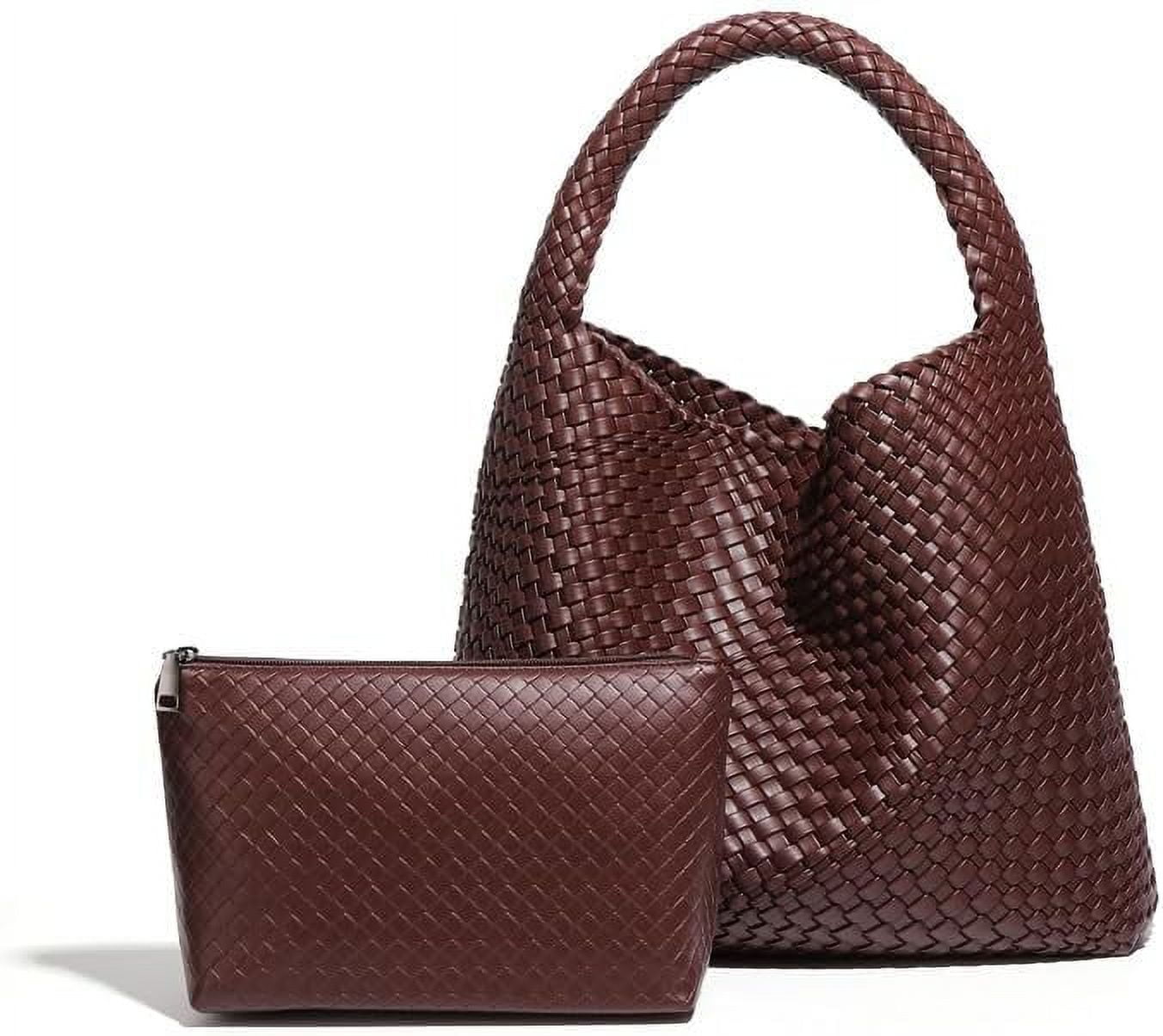 CoCoMangos Woven Leather Tote Bag for Women Woven Bag Top-handle ...