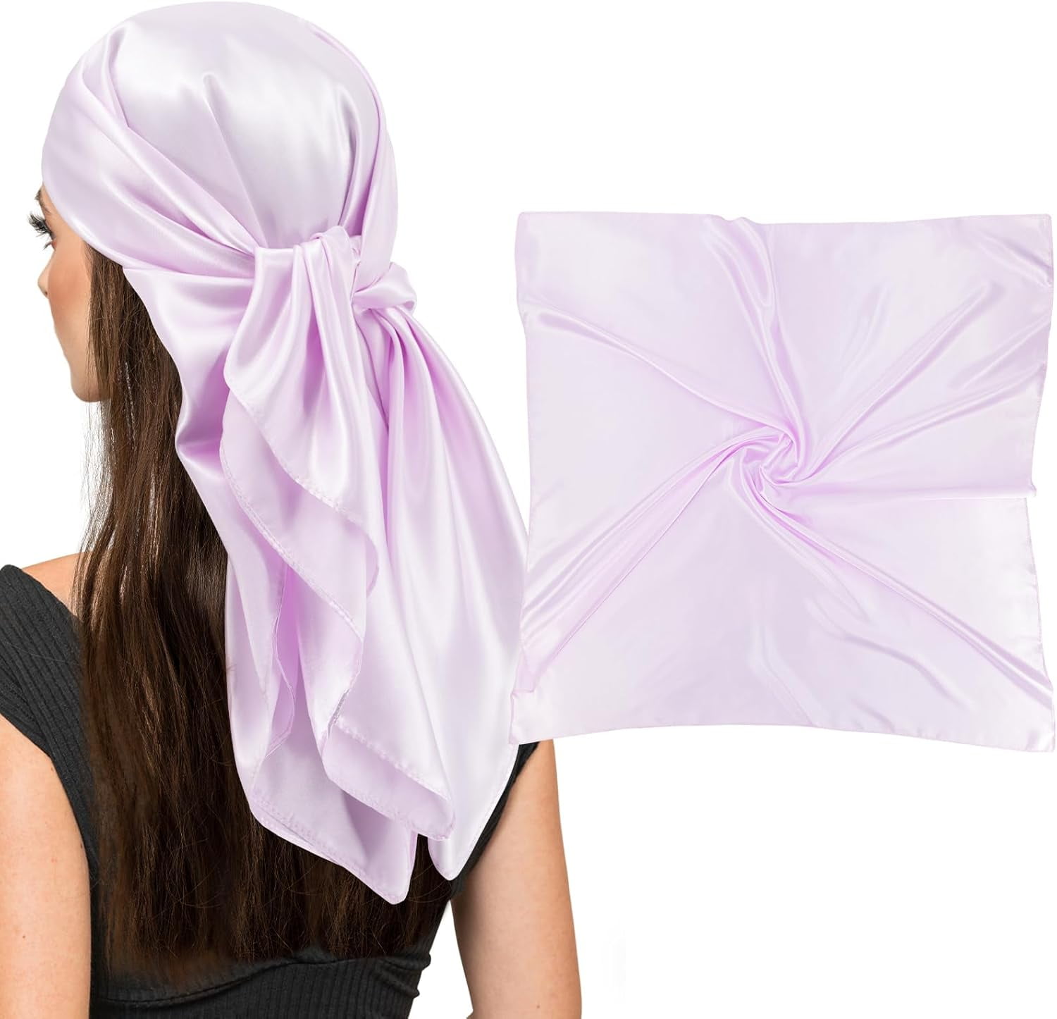 CoCoMangs vimate 35" Square Silk Like Head Scarf - Women's Fashion ...