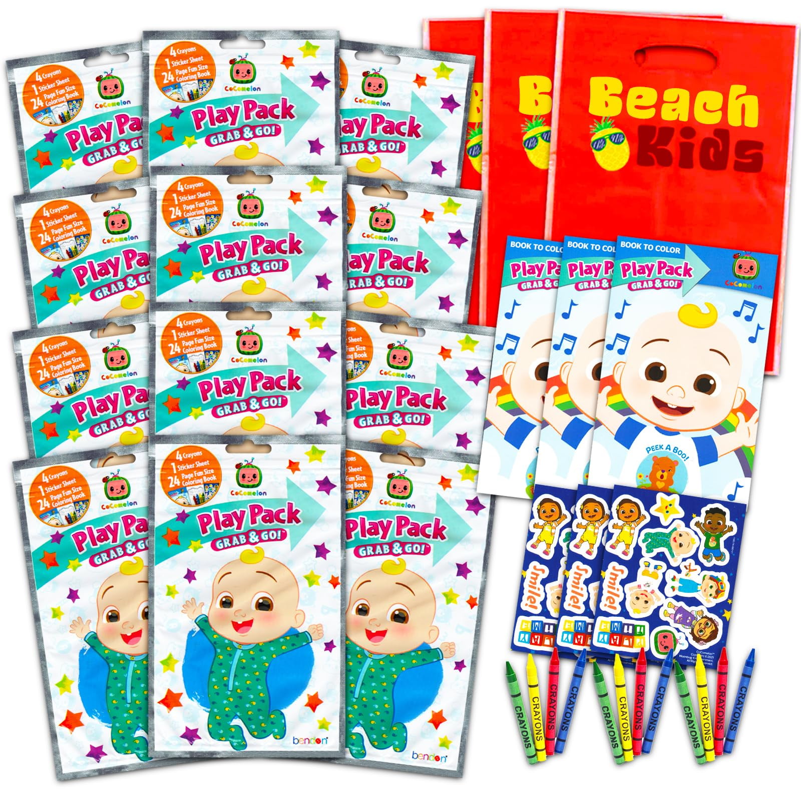 CoComelon Birthday Party Favors and Supplies Bundle for Kids ~ Bundle ...