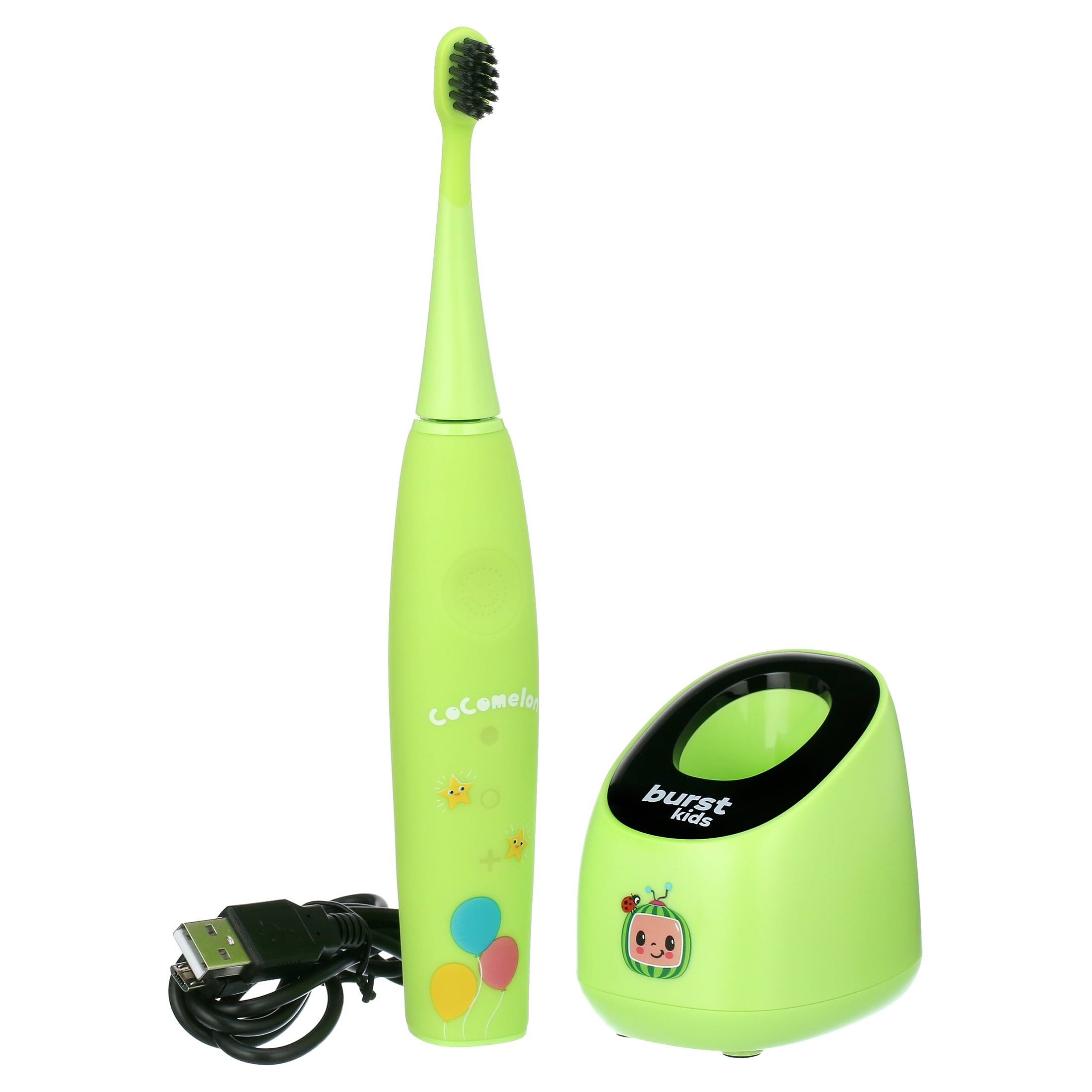 CoComelon BURSTkids Electric Toothbrush, Soft Bristles, Battery Powered ...