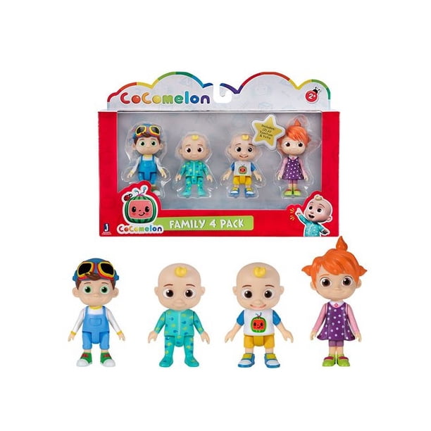 Jazwares CoComelon Poseable Kids JJ Yoyo Tomtom Action Figure, 4 Pack ...