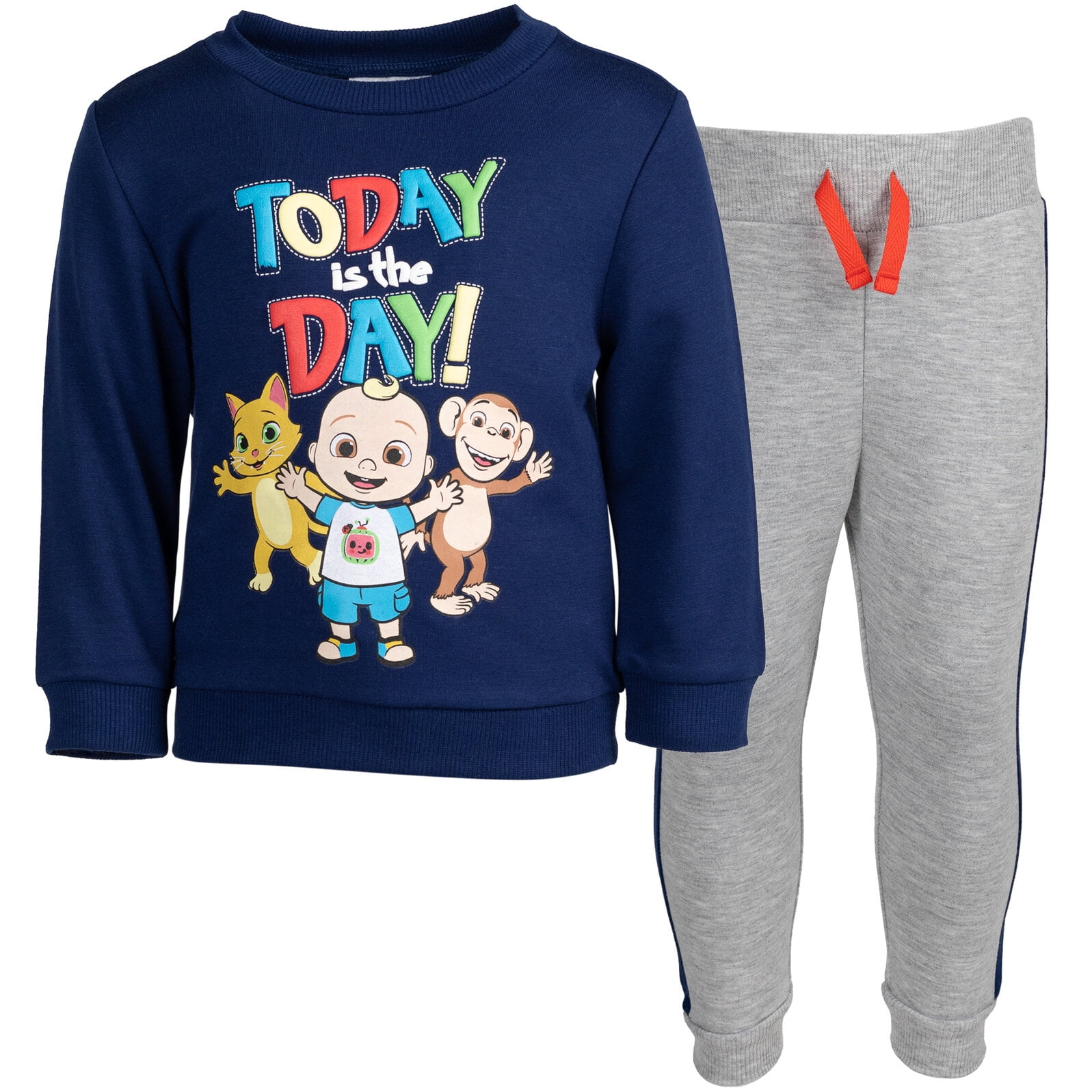 CoComelon JJ Kiki Cat Mochi Toddler Boys Fleece Sweatshirt and Jogger ...