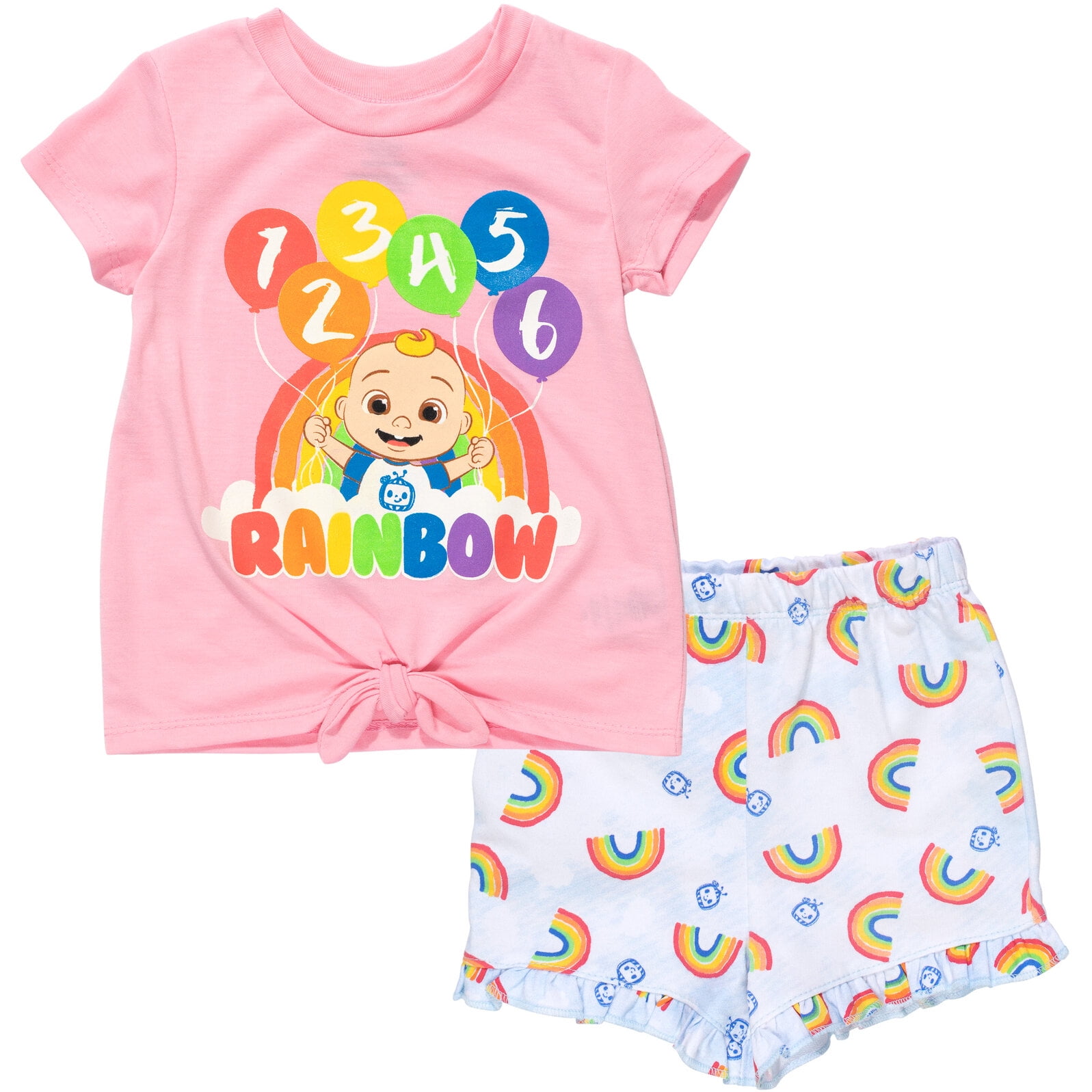 CoComelon JJ Toddler Girls T-Shirt and French Terry Shorts Outfit Set ...