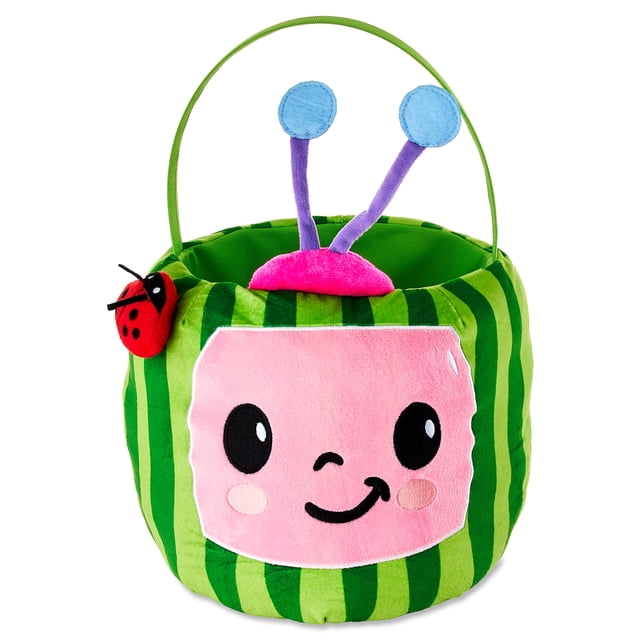 CoComelon Jumbo Plush Easter Basket with Handle, 9 inch Diameter, Green ...