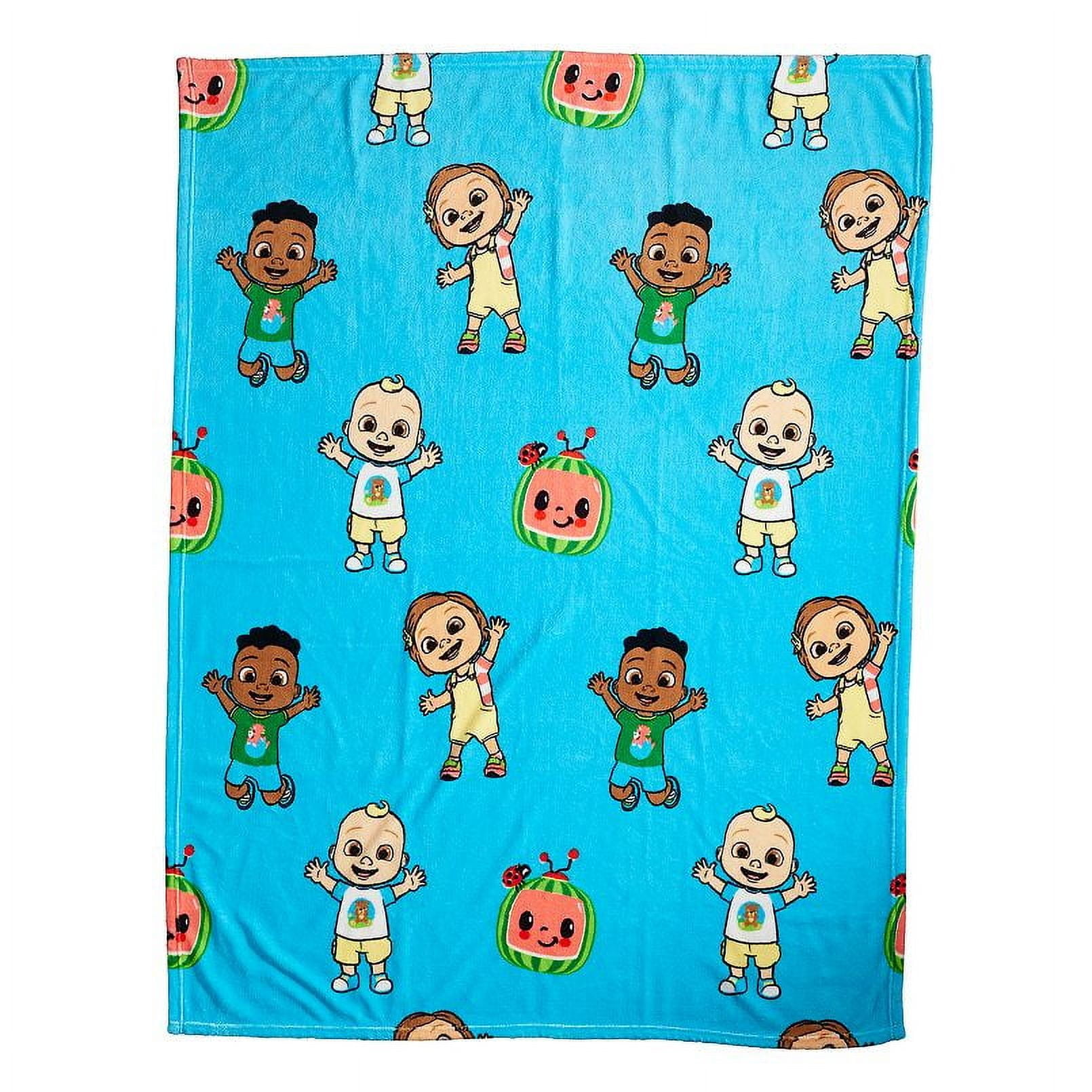CoComelon Kids Silky Soft Plush Throw Blanket, 46" X 60" Blue - Walmart.com