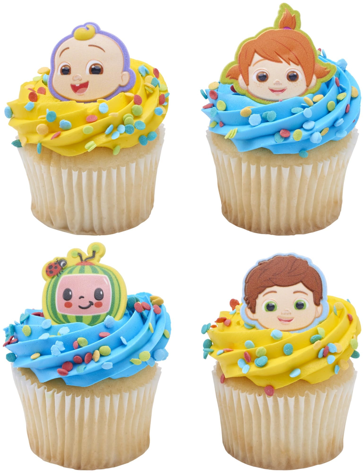 CoComelon Playtime Rings | 24 Cupcake RST1 Toppers Featuring JJ, YoYo ...