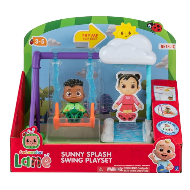 CoComelon, Sunny Splash Swing Playset, Includes Cody Figure, CoComelon ...