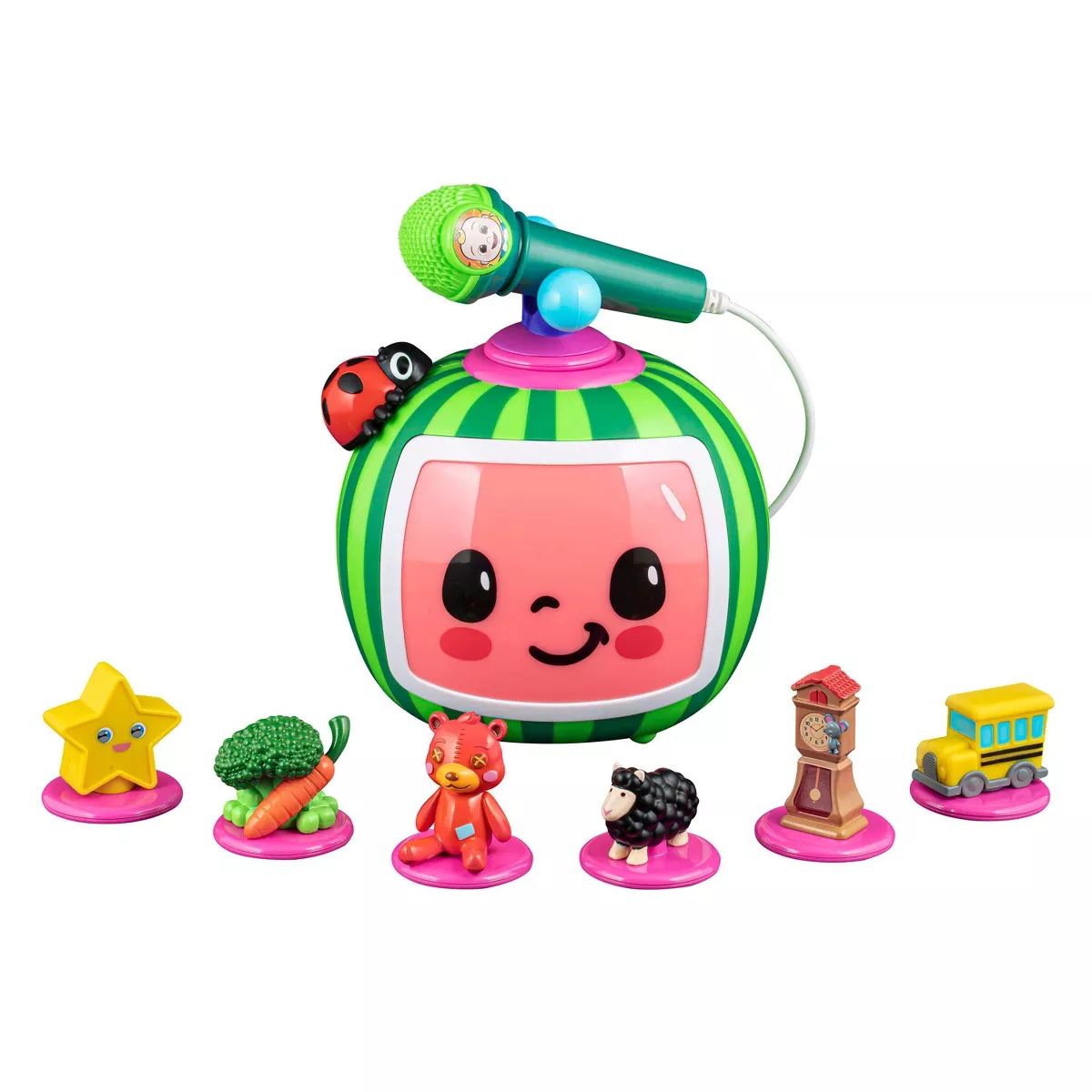 Cocomelon Sing-A-Long Toy, Tiny Tunes Music Melon with Microphone, Night Light, Lullabies for ...