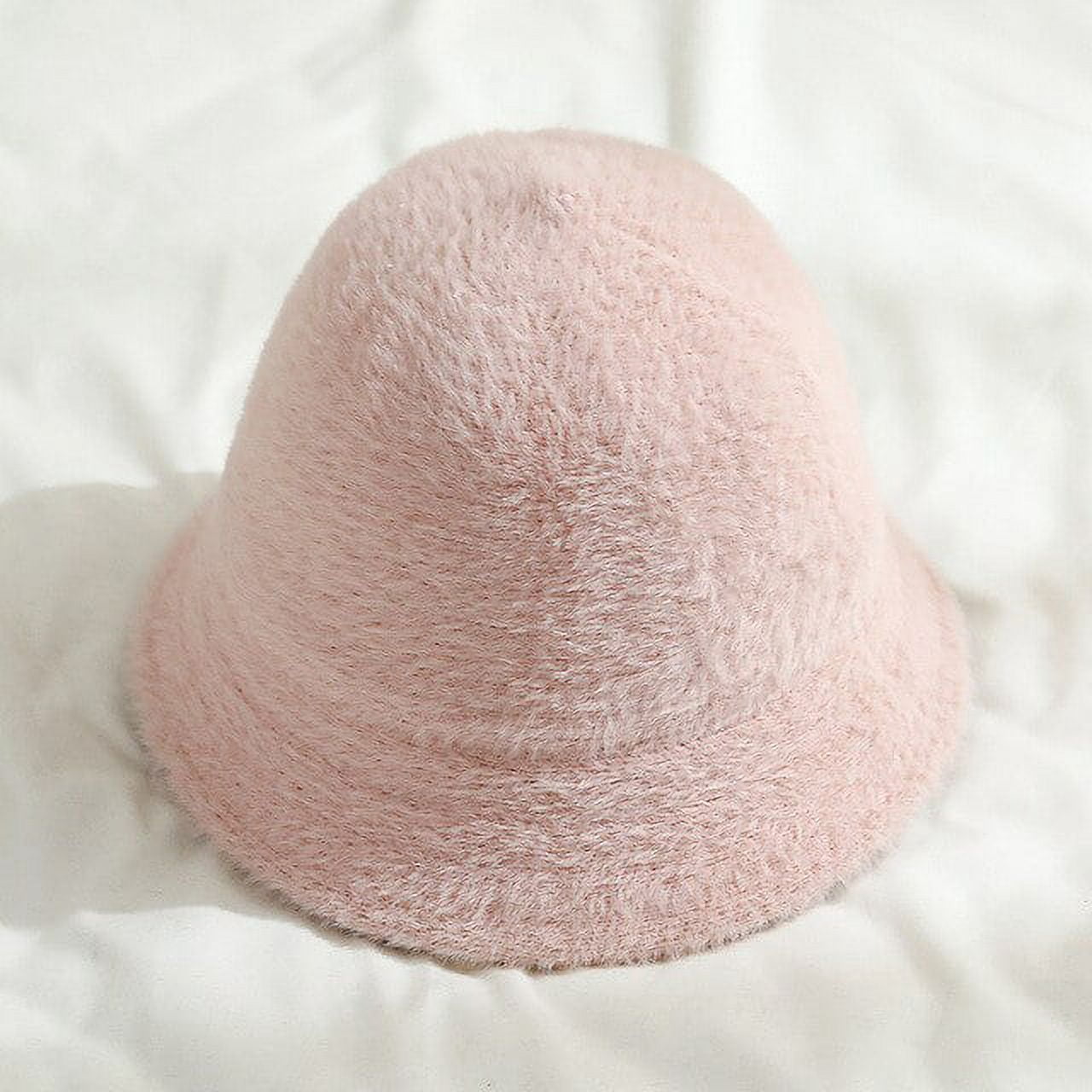 CoCopeanut 2022 Fashion New Bucket Hat Fashion Solid Color Winter Thick ...