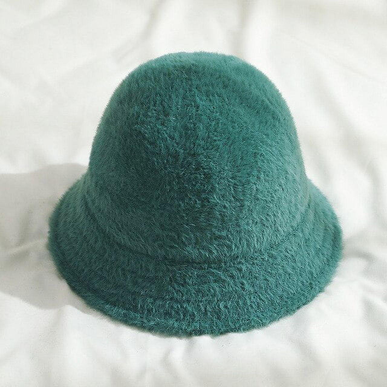 CoCopeanut 2022 Fashion New Bucket Hat Fashion Solid Color Winter Thick ...