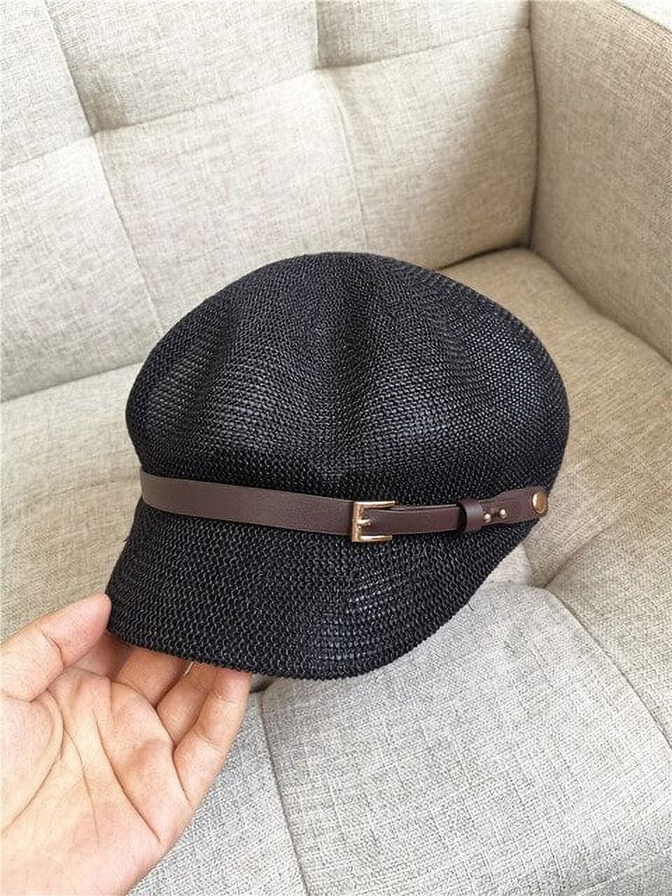 CoCopeanut 2022 Octagonal Cap Straw Women Summer Thin Newsboy Cap ...