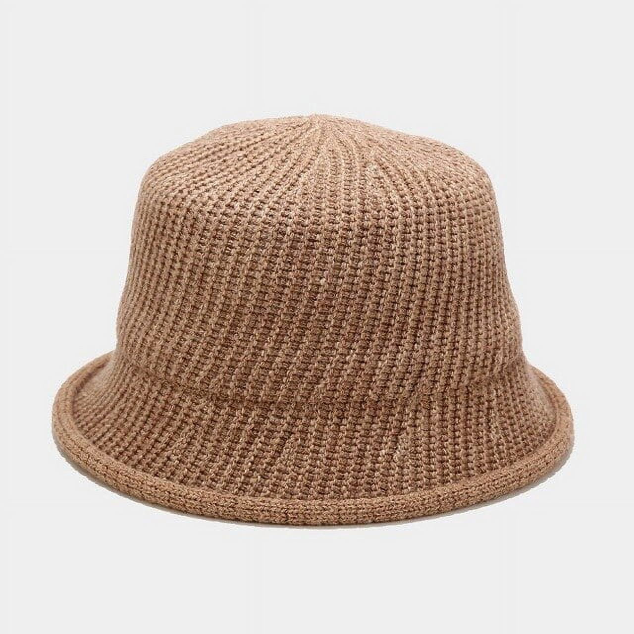 CoCopeanut Baru Crimping Wol Padat Rajutan Musim Dingin Panama Topi ...