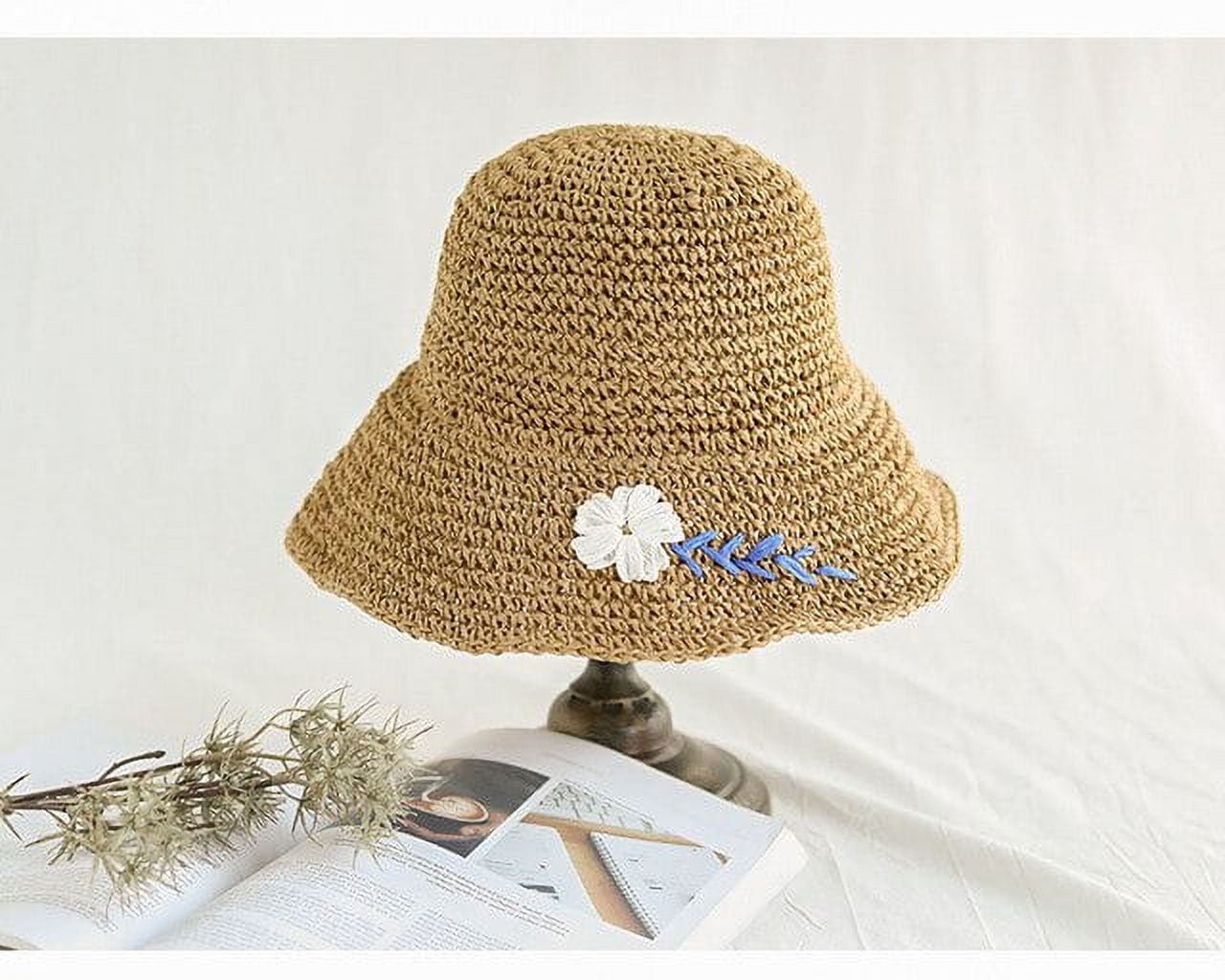 CoCopeanut Baru Wanita Bunga Cap Produk Topi Jerami Leisure Pergi Pada ...