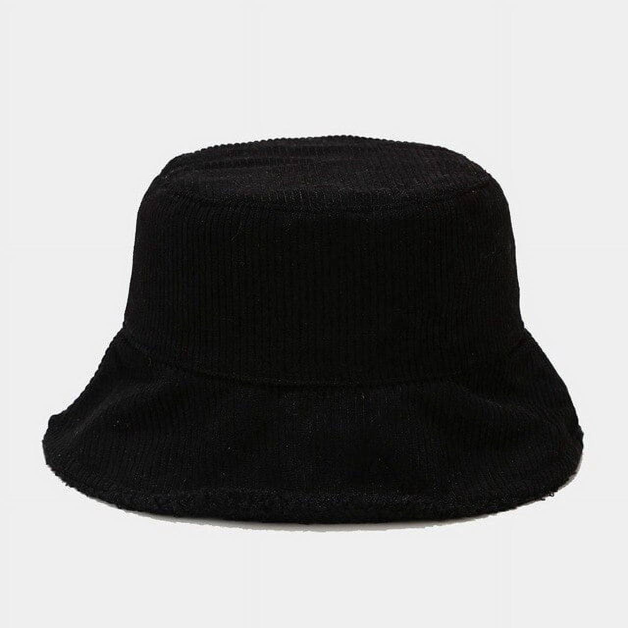 CoCopeanut Baru Wanita Plus Mewah Corduroy Topi Ember Perempuan Solid ...