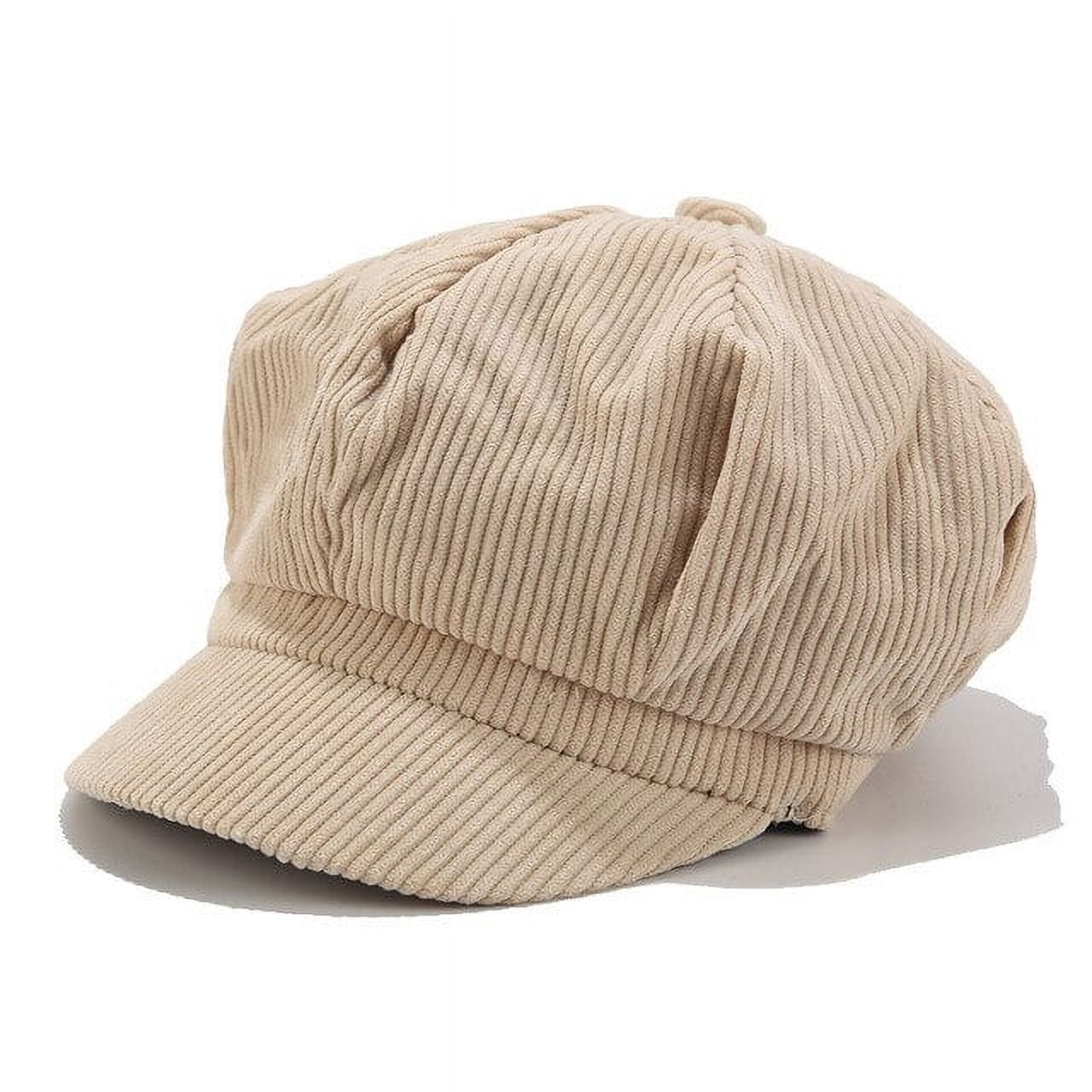 CoCopeanut Baru Wanita Vintage Bomber Topi Musim Dingin Solid Corduroy ...