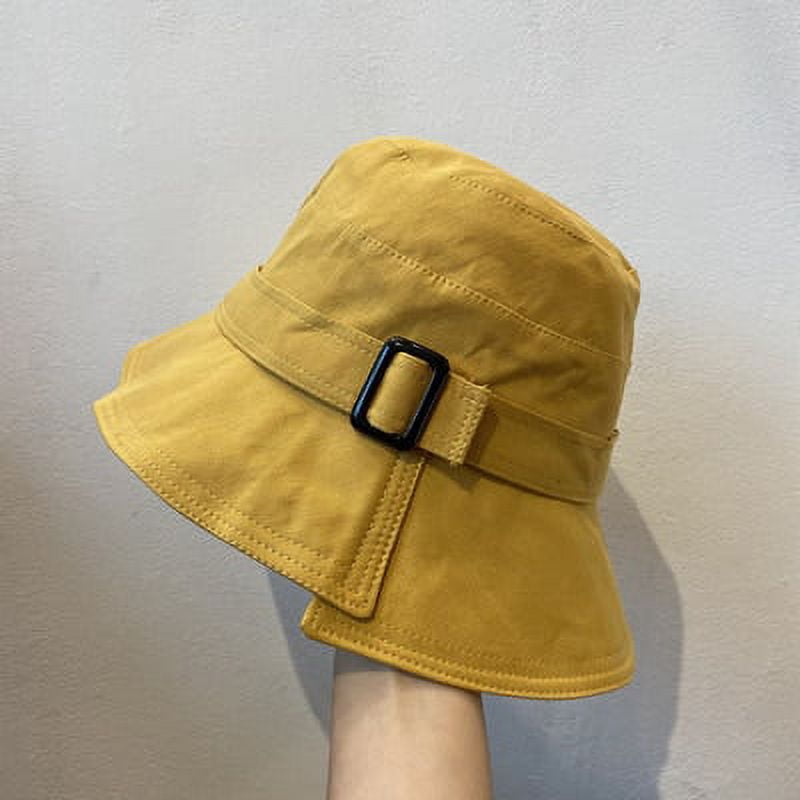 CoCopeanut Fashion Solid Color Bucket Hat Summer Autumn Fisherman Hat ...