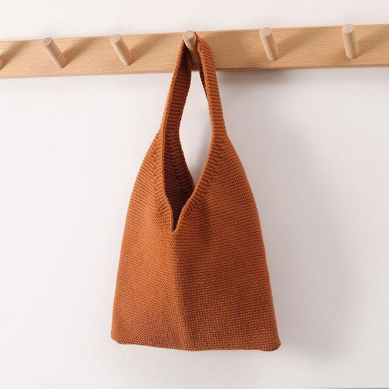 CoCopeanut Lady Knitting Woolen Tote Bag Women Crochet Fashion Open ...
