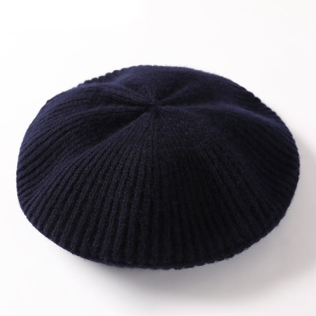 CoCopeanut Large Size 100% Wool Beret Hat Women Solid Flat Berets Autum ...