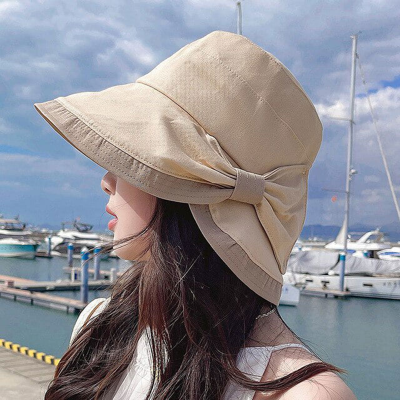 CoCopeanut Merek Baru Musim Panas Topi Jerami Wanita Modis Perjalanan ...