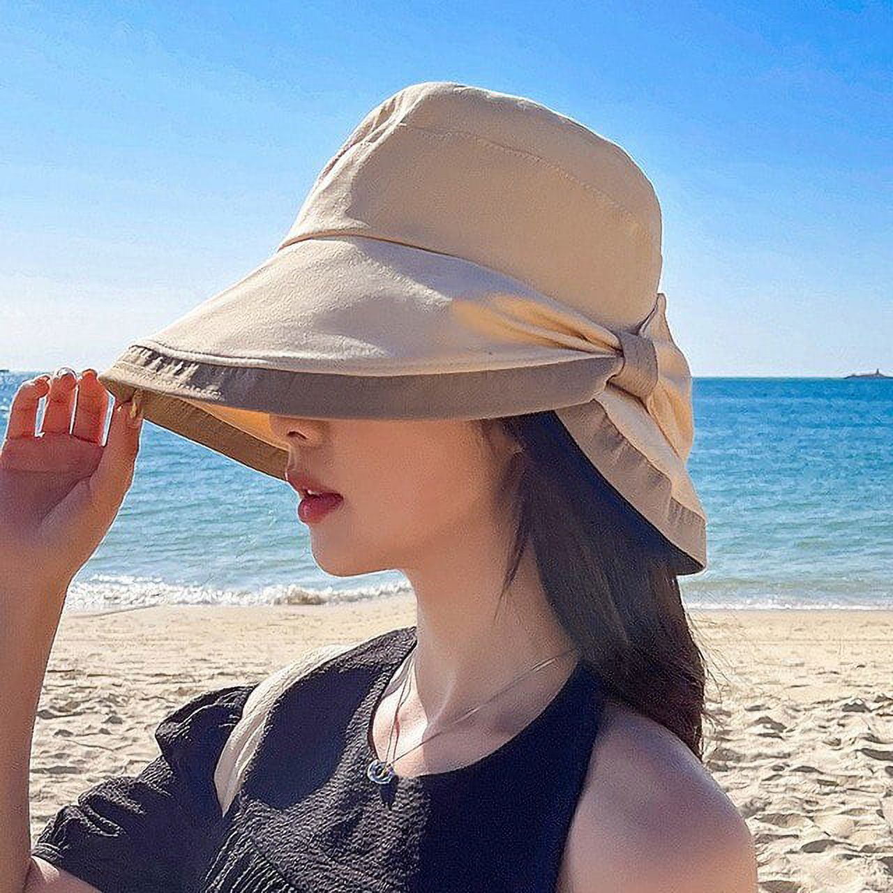 CoCopeanut Merek Baru Musim Panas Topi Jerami Wanita Modis Perjalanan ...