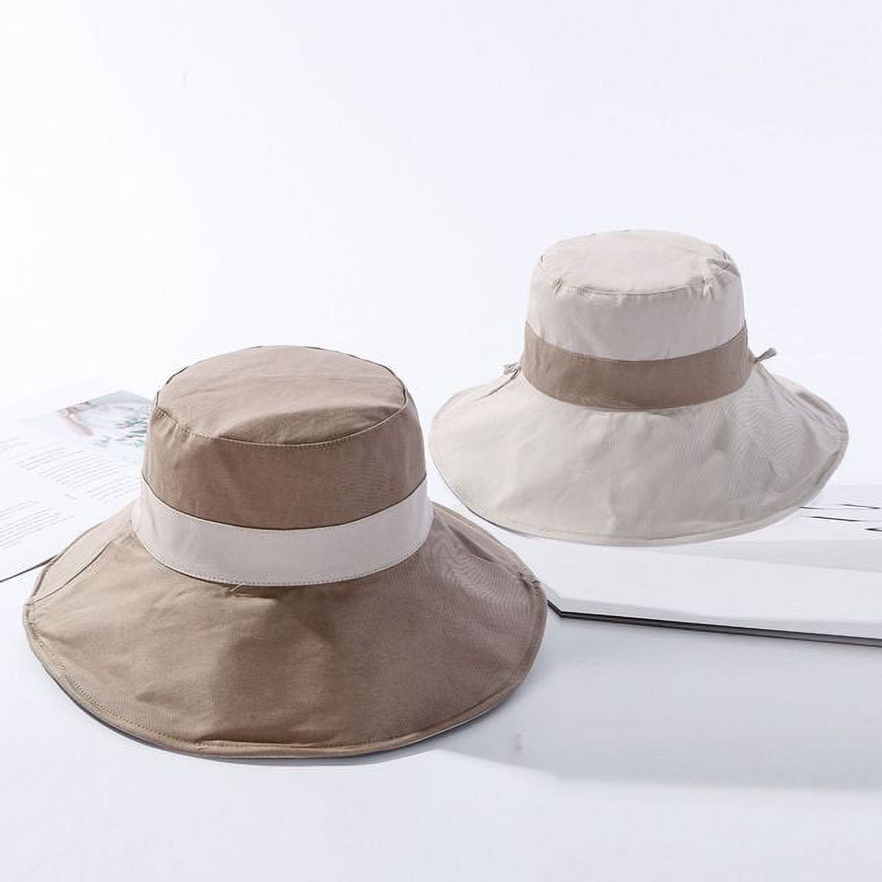 CoCopeanut New Stitching Color Double Sided Summer Bucket Hat Fisherman ...