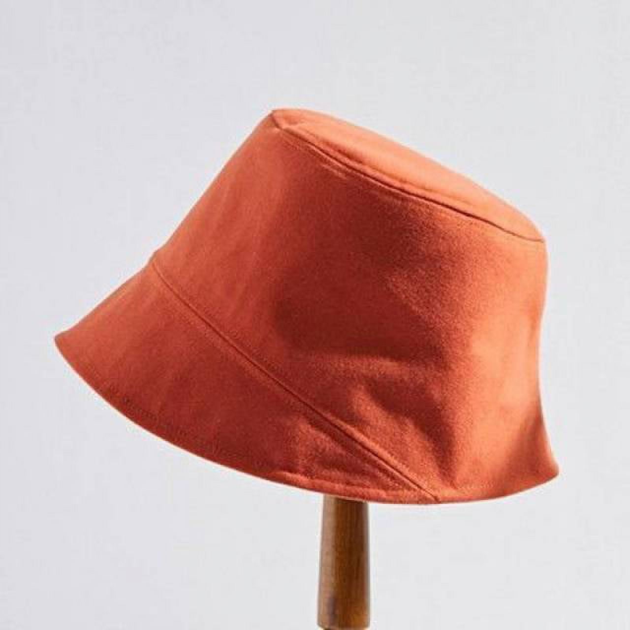 CoCopeanut Solid Color Women Bucket Hat Summer Foldable Sunscreen ...