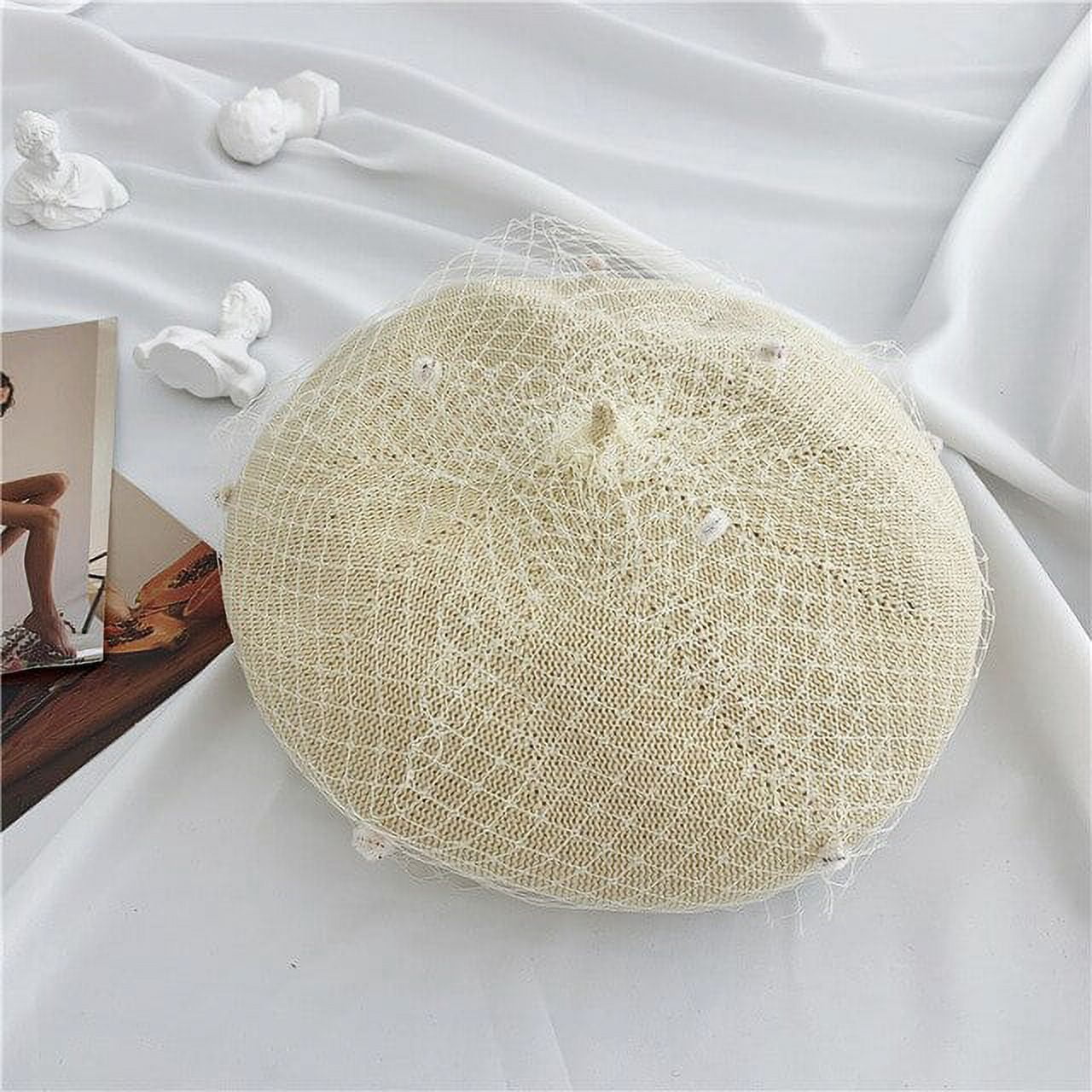 CoCopeanut Summer Hats Women Beret Vintage Mesh Yarn Berets Fashion ...