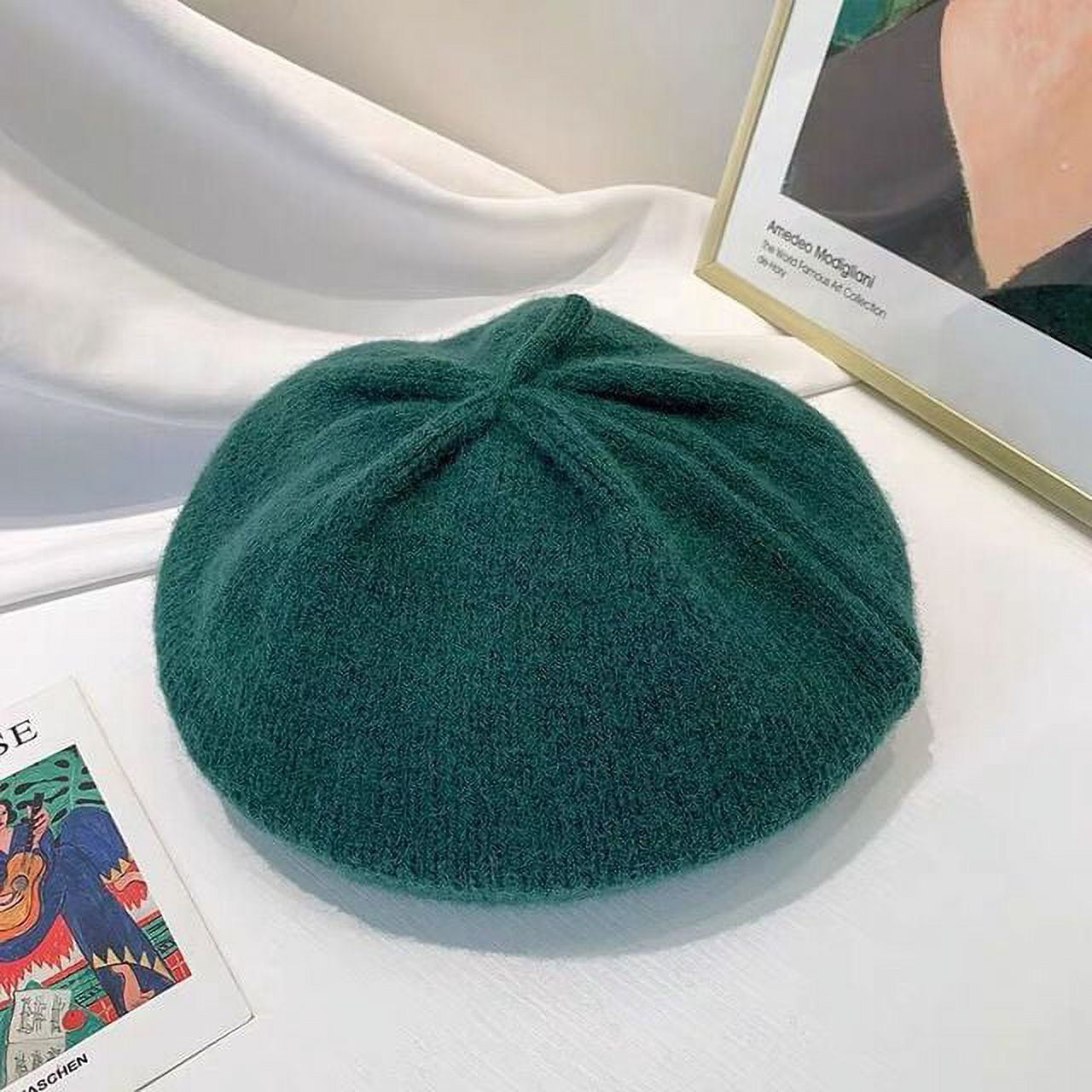 CoCopeanut Topi Baret Rajutan Wanita Fashion Topi Hangat Wanita Warna ...