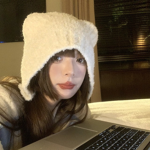 CoCopeanut Topi Bomber Telinga Beruang Mode Baru Helm Keselamatan Pria ...