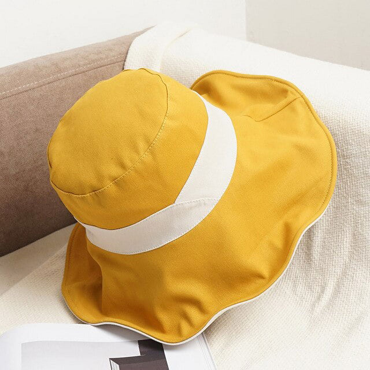 CoCopeanut Topi Bucket Bergaris Dua Sisi Modis Topi Nelayan Musim Gugur ...