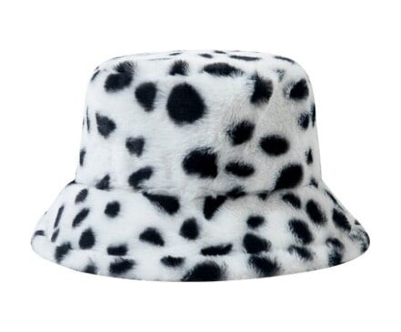 CoCopeanut Topi Bucket Lembut Bulu Imitasi Gambar Macan Tutul Sapi ...