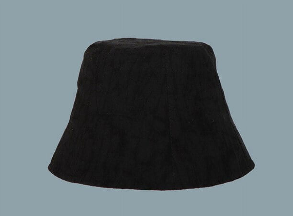 CoCopeanut Topi Bucket Solid Hitam Putih Garis-garis Gelap Baru 2021 ...