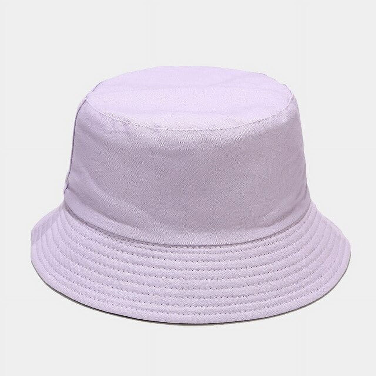 CoCopeanut Topi Dua Sisi Topi Ember Warna Solid Topi Pelindung Matahari ...
